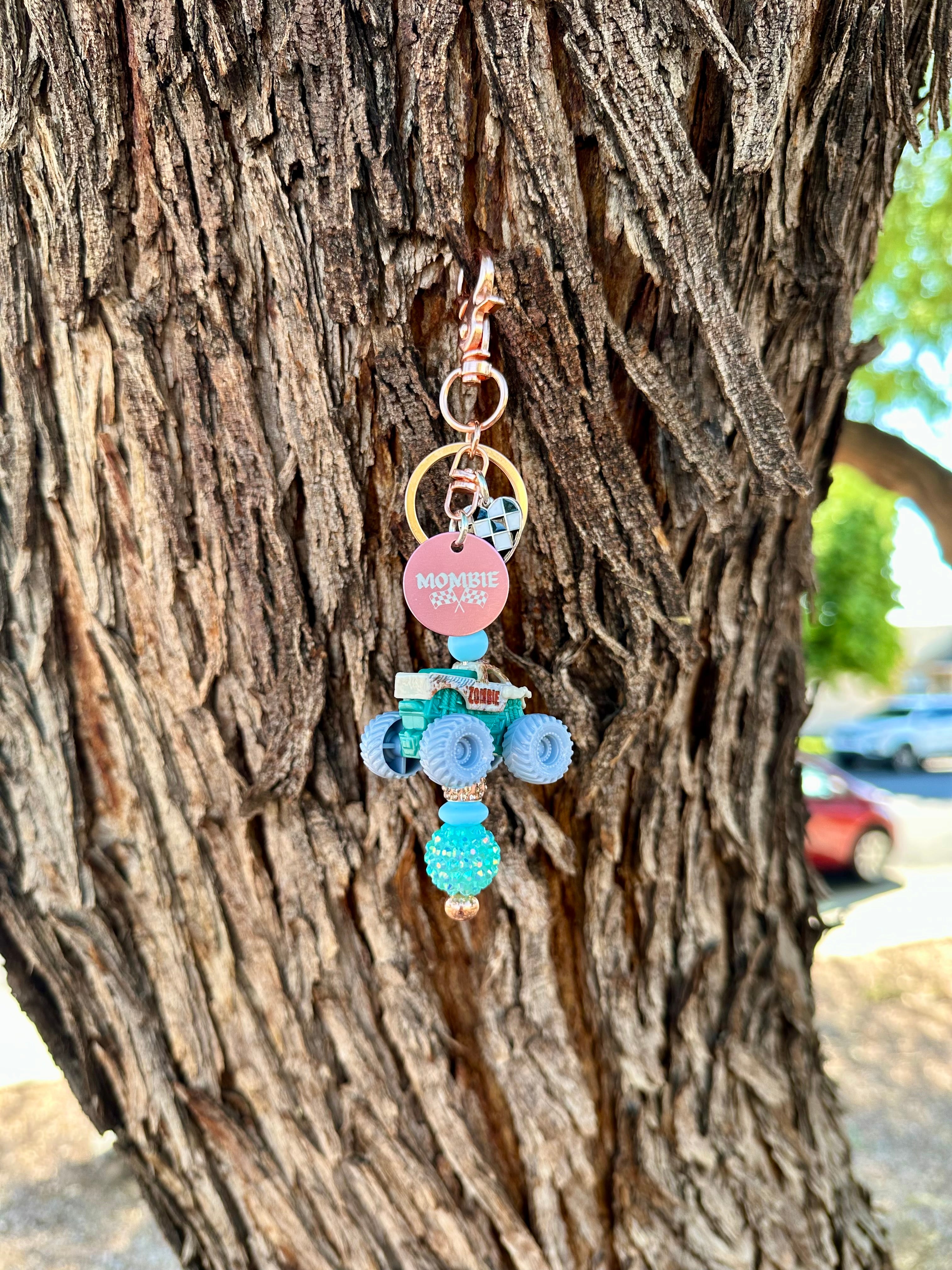 Rose Gold Zombie Monster Truck Keychain – Get Stitched Designs